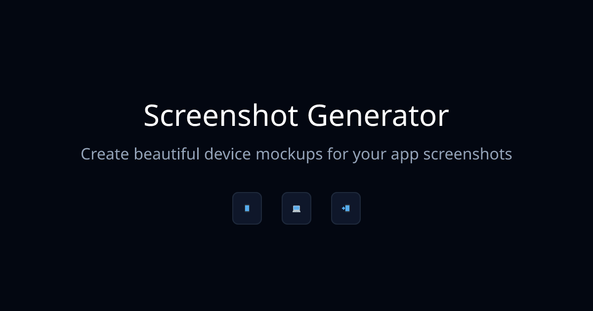 Screenshot Generator - Create Beautiful App Store Screenshots